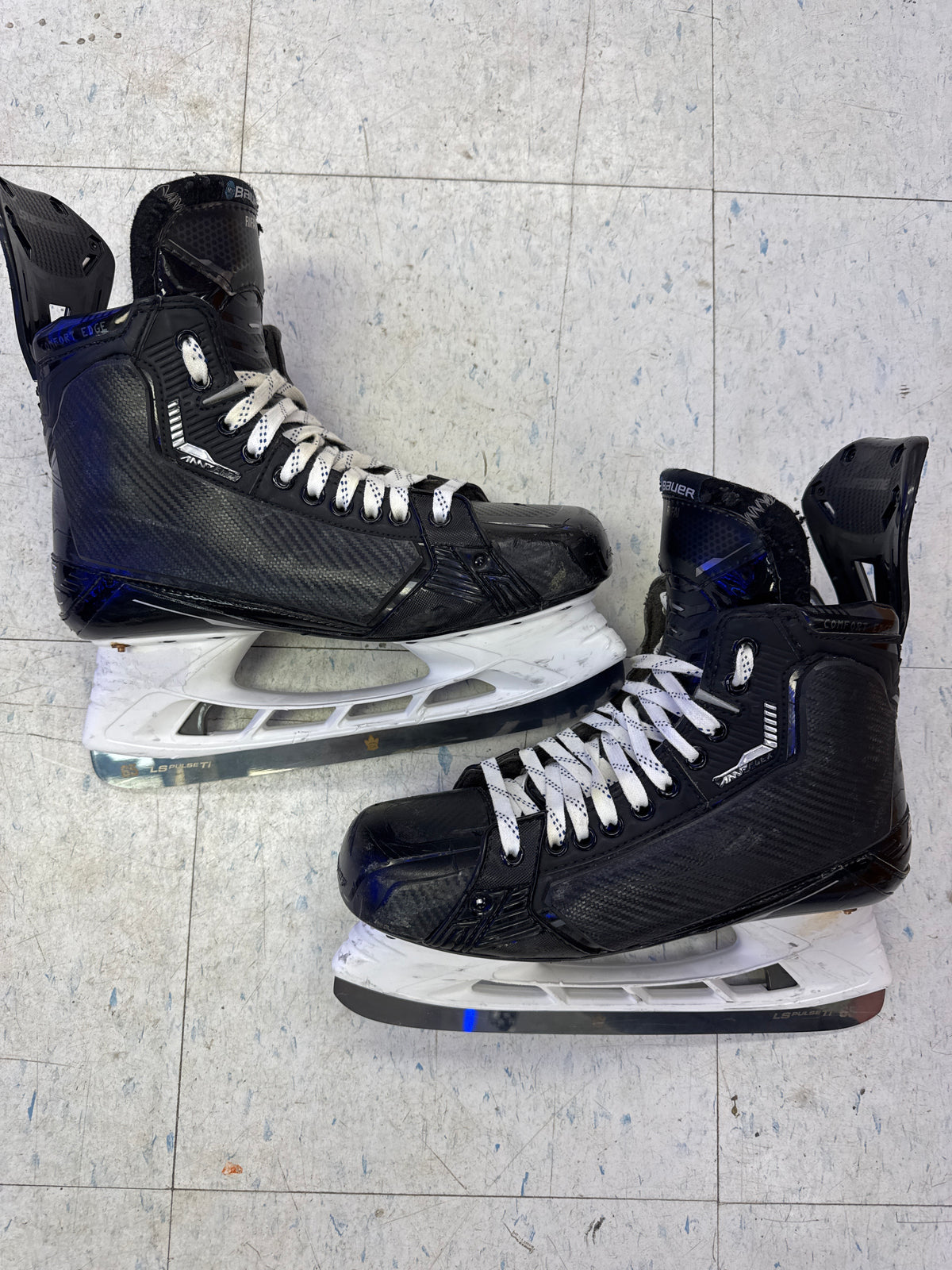 Used Bauer Mach Size 9.75 Pro Stock Skates — Crow's Sports Hockey