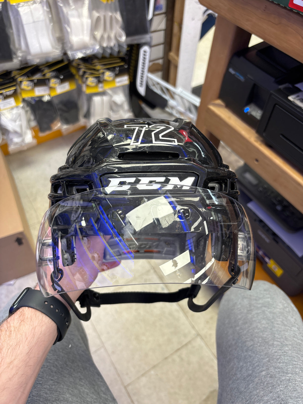 Used CCM Tacks 910 Senior Small Marko Sikic Pro Stock Helmet — Crow's ...
