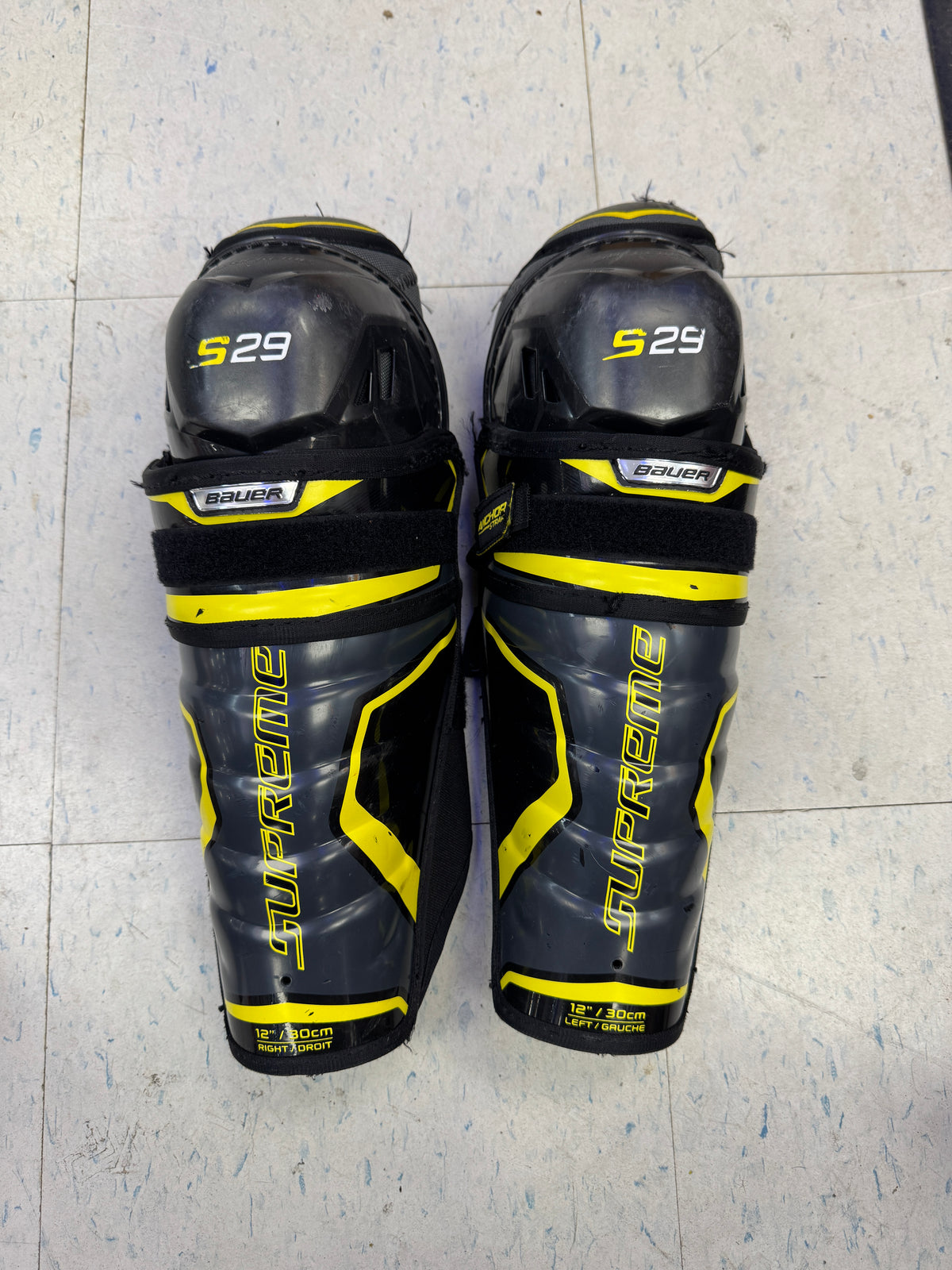 Used Bauer S29 Shin Guards 12” — Crow's Sports Hockey