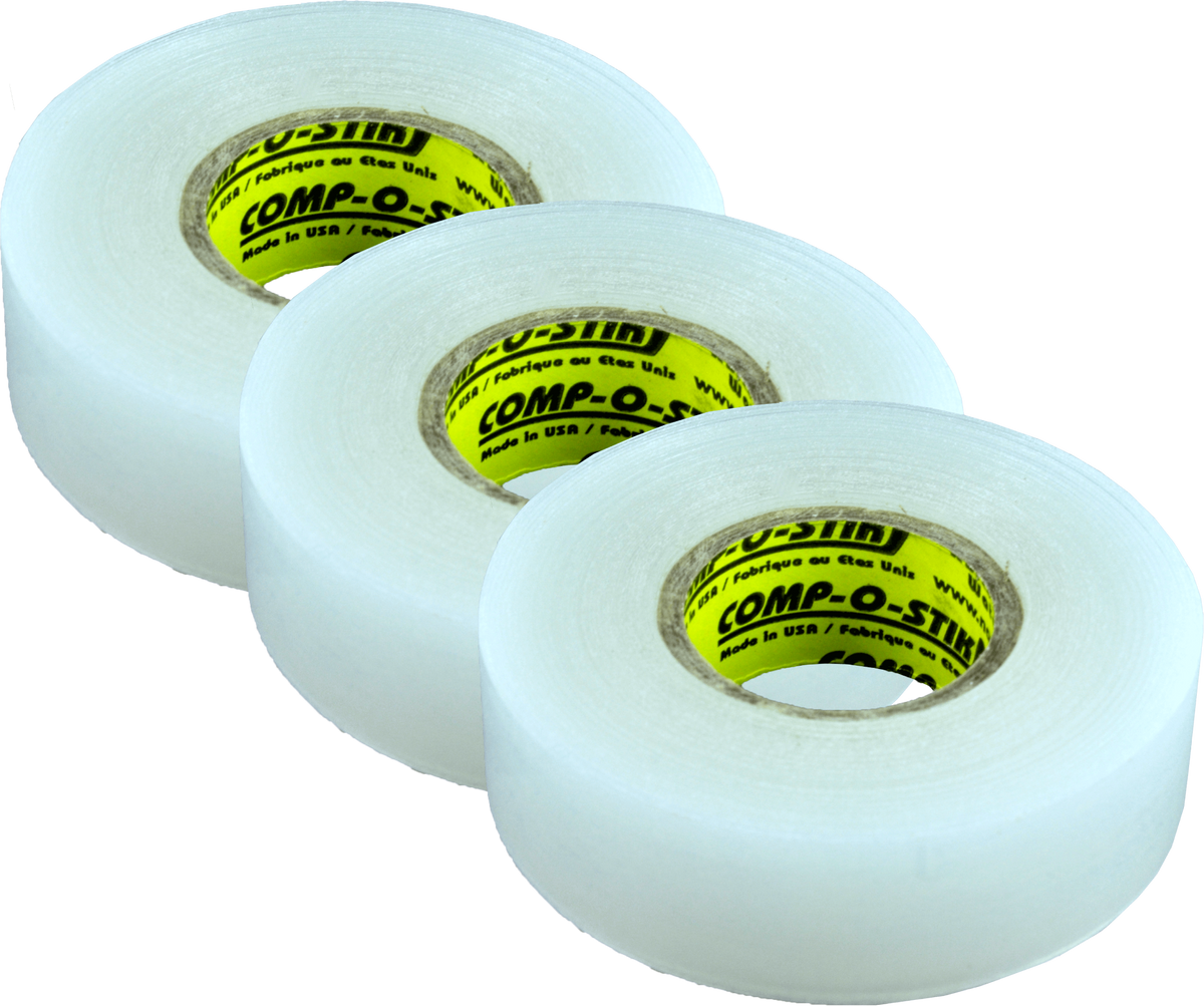 Comp-O-Stik Shin Pad Tape 3 Pack - Clear — Crow's Sports Hockey